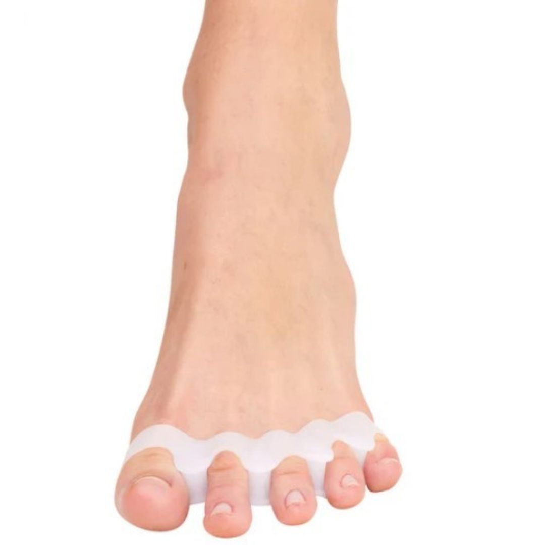Tåseparatorer - Hallux valgus silikonebeskyttelse (2 stk. one size)